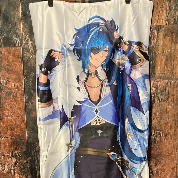 Accents | Genshin Impact Kaeya Peach Skin Anime Body Pillowcase Gamer ...